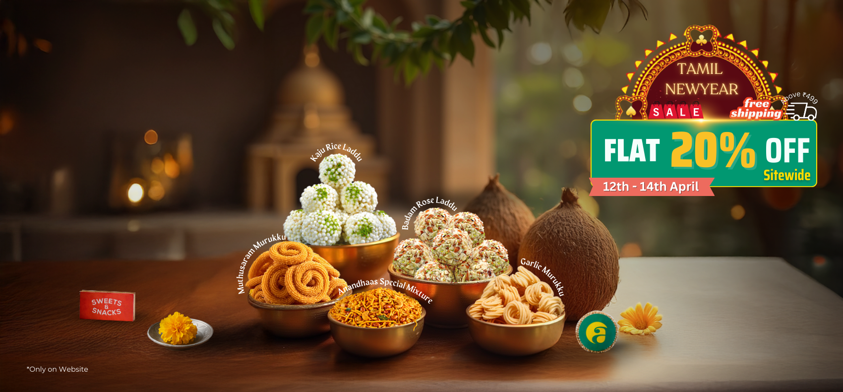 Buy Traditional Indian Sweets and Savouries Online - Anandhaas Sweets ...